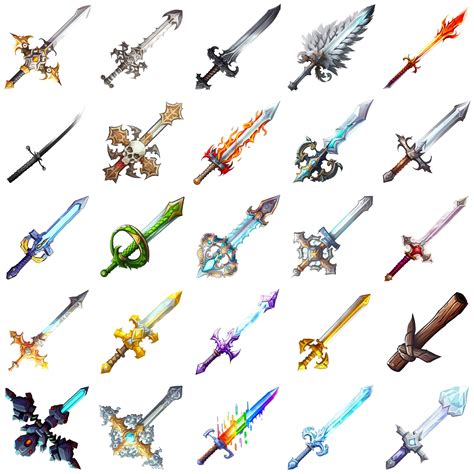 Gamematerialstore 『【剣のアイコンセット】著作権フリーの高解像度画像100枚』剣のアイコンの高解像度画像（2048×