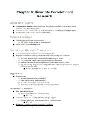 Understanding Bivariate Correlational Research Key Concepts Course Hero