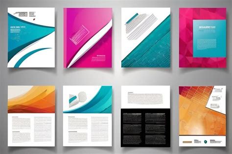 Abstract Vector Layout Background Set For Art Template Design List Front Page Premium Ai