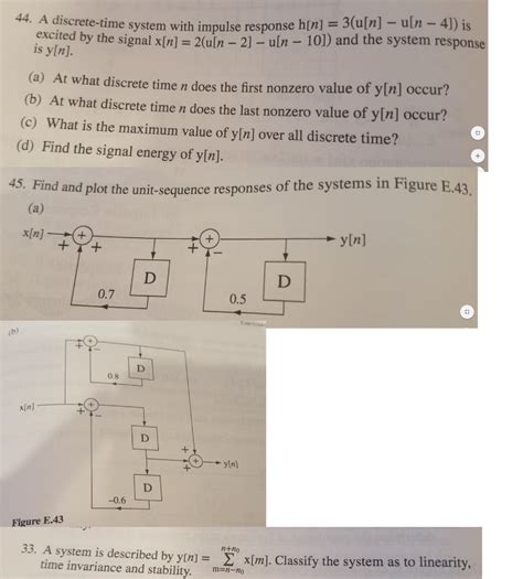 Solved A Discrete Time System With Impulse Response Hin Chegg Com