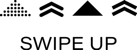 Swipe Up Social Media Sign White Arrows Royalty Free Vector