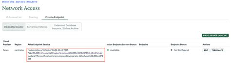 Egress Private Link Endpoint Setup Mongodb Atlas On Azure For Confluent Cloud Confluent