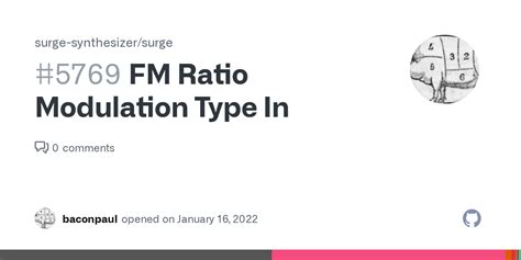 Fm Ratio Modulation Type In · Issue 5769 · Surge Synthesizersurge
