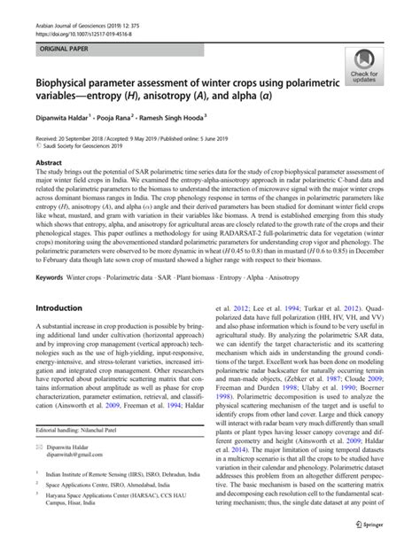 Biophysical Parameter Assessment Of Winter Crops Using Polarimetric