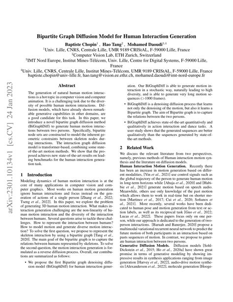Pdf Bipartite Graph Diffusion Model For Human Interaction Generation Pdf Bipartite Graph Diffusion Model For Human Interaction Generation