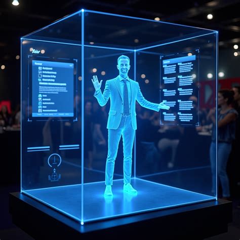 Holographic Welcome And Guest Interaction System Stable Diffusion Online Holographic Welcome And Guest Interaction System Stable Diffusion Online