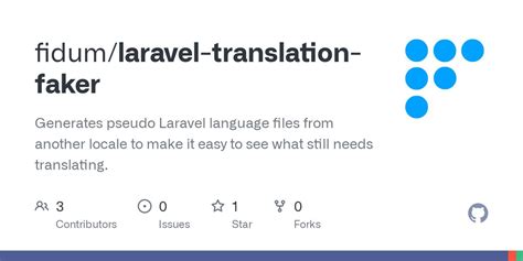 Github Fidumlaravel Translation Faker Generates Pseudo Laravel