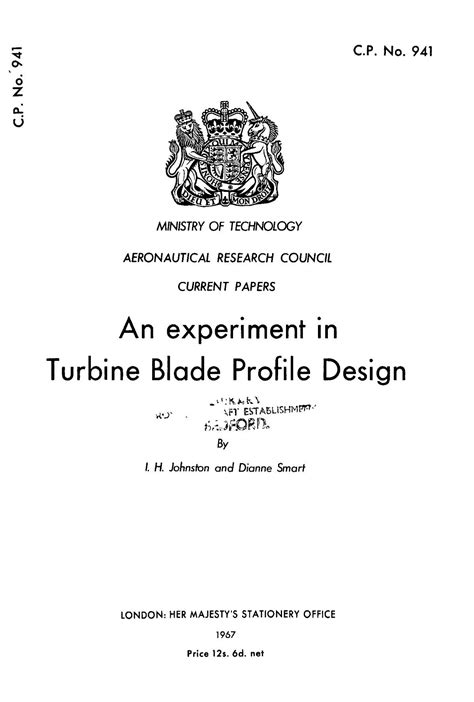 An Experiment In Turbine Blade Profile Design