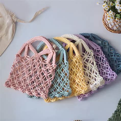 Beginner Level Macrame Summer Bag Patterns In English Macrame Pdf Patterns Macrame Bag