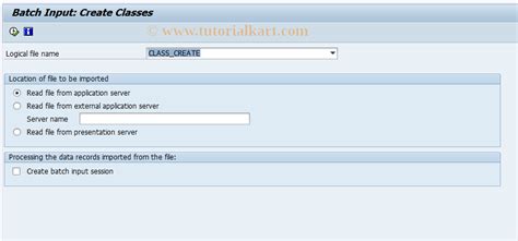 O SAP Tcode Class Data Transfer Transaction Code