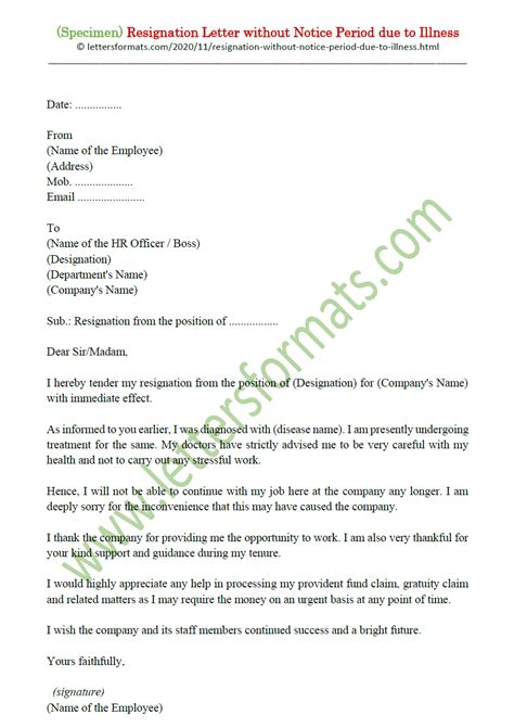 Nice Tips About Resignation Letter Without Notice Period Senior Manager