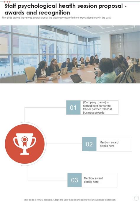 Staff Psychological Heatlh Session Proposal Awards And Recognition One Page