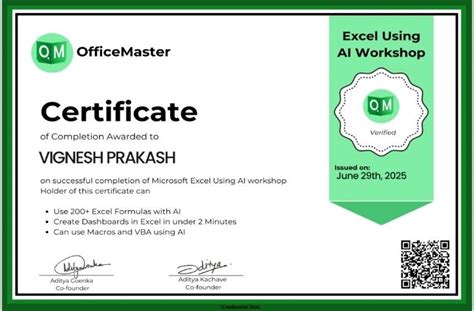 Excelwithai Aiinexcel Dataanalysis Dataanalytics Officemasters Upskilling