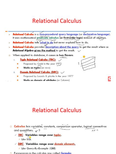 2 Relational Calculus Pdf Teaching Methods And Materials