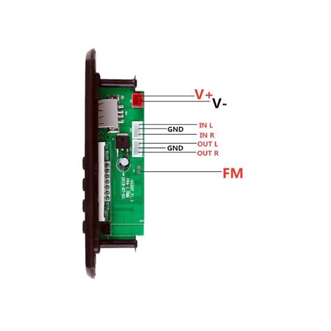 Modulo De Radio Bluetooth MP3 USB Para Carro Con Control 12V