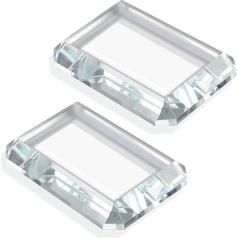 Lainballow 2 Pack Rectangular Glass Paperweight Paperweight Decorative Blocks