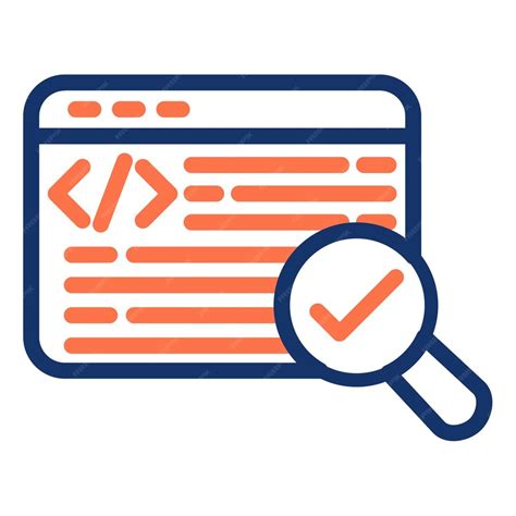 Premium Vector Code Testing Icon