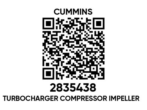 2835438 Turbocharger Compressor Impeller Cummins Spare Part