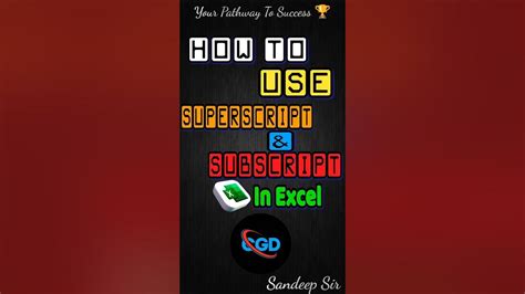How To Use Superscript And Subscript In Excel Tips And Tricks 💯💫