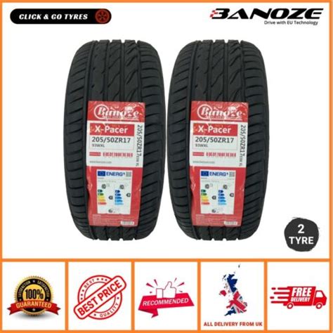 2 X 205 50zr17 Banoze X Pacer 93w Xl High Performance Tyre 2055017 205 50 17 Ebay Uk