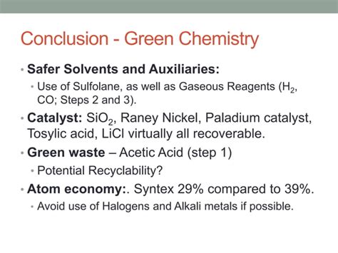 Green Chemistry Synthesis Of Naproxen Pptx