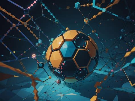 Premium Ai Image Hexagonal Network Of Connecting Dots Abstract Geometric Design