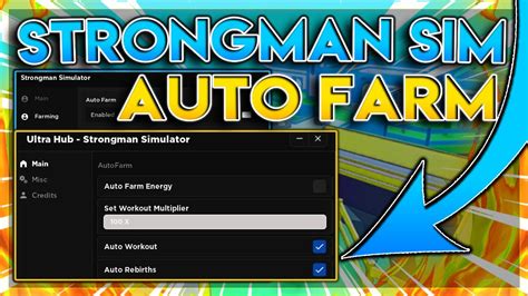 ROBLOX Strongman Simulator Script Hack Auto Farm YouTube