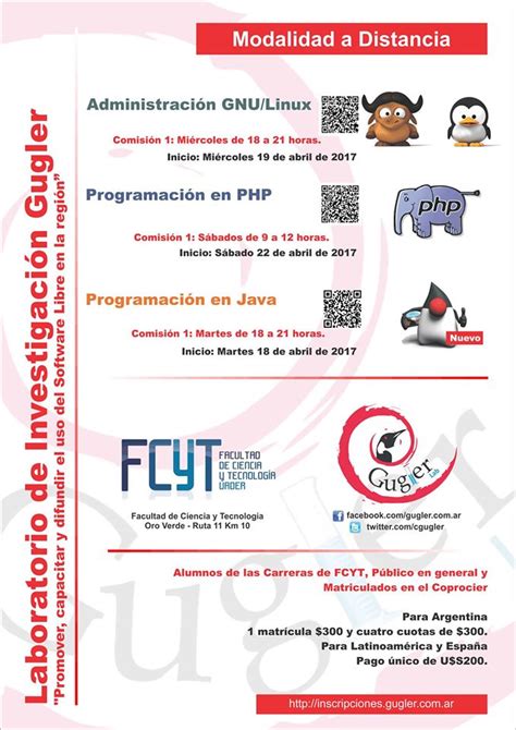Emanuel Goette Alias Crespo Se Encuentran Abiertas Las Inscripciones A Los Cursos De Gugler