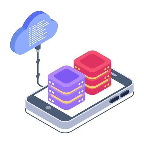 Server Computing Isometric Style Icon Cloud Technology Vector Art At Vecteezy