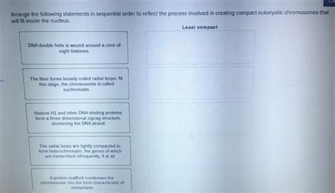 Solved Arrange The Following Statements In Sequential Order