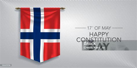 노르웨이 헌법의 날 인사말 카드 배너 벡터 일러스트 17에 대한 스톡 벡터 아트 및 기타 이미지 17 3차원 형태 Norwegian National Day Istock