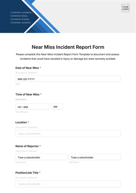 Free Incident Report Form Template To Edit Online