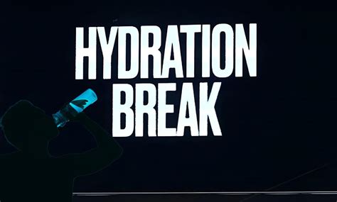 Hydration Break Al 22 Pausa Salute O Time Out Per Gli Spot Sprint