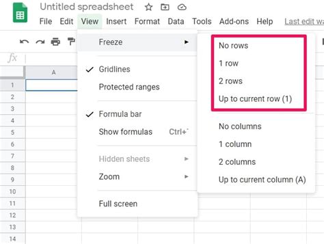 Step By Step Guide To Freeze Cells In Google Sheets
