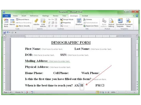 How To Create Simple Fillable Forms Using Word PPT