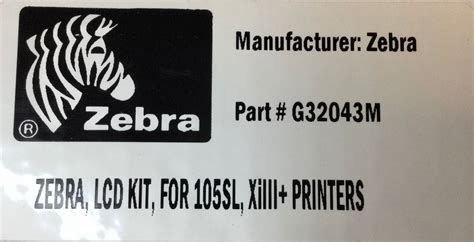 Zebra Xi Series Printer Pn G32043m Front Display Lcd Screen Paragon