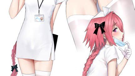 Crossdressing Two Tone Hair Long Hair Bulge Kneeling Shijiu