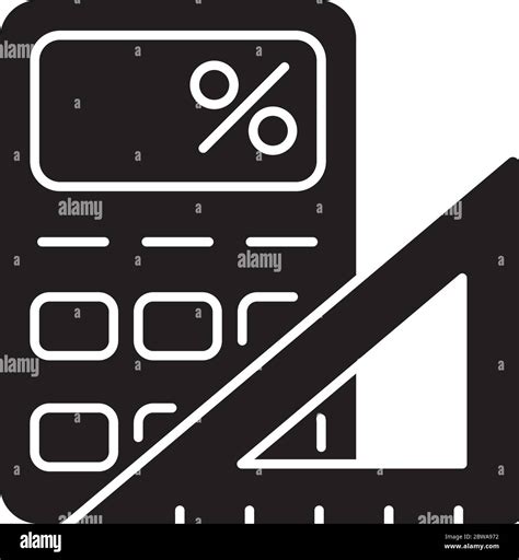 Mathematics Black Glyph Icon Stock Vector Image Art Alamy
