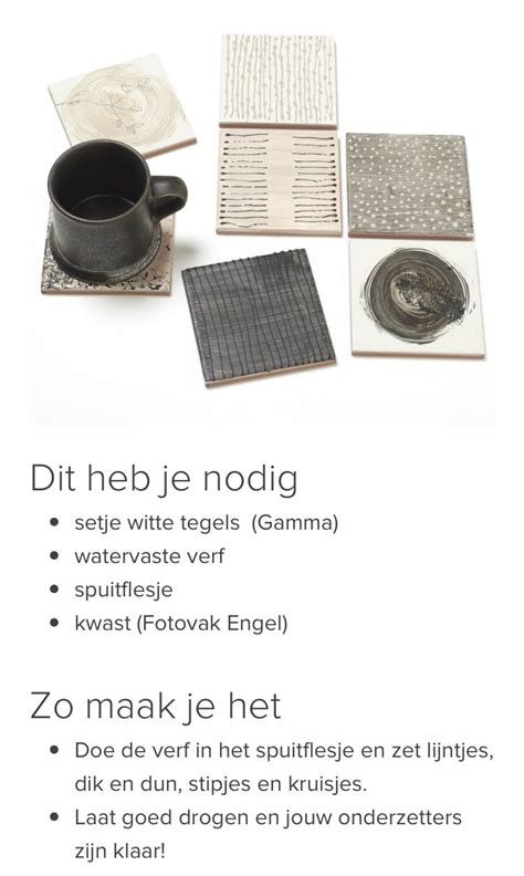 Onderzetters Maken Vt Wonen Diy Onderzetters Diys Witte Tegels