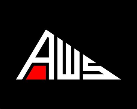Premium Vector Triangle Shape Aws Letter Logo Design
