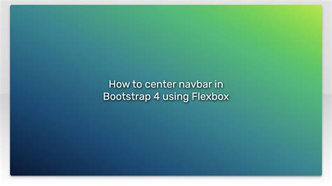 How To Center Navbar In Bootstrap 4 Using Flexbox Youtube