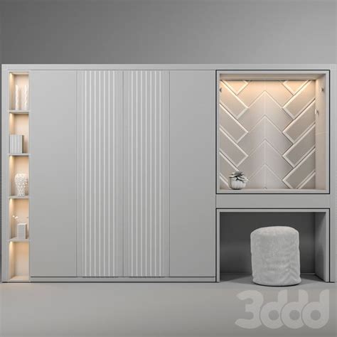 Wardrobe02 Шкафы 3d Модели 3ddd Walk In Closet Design Dream Office 3d Max Tile Design