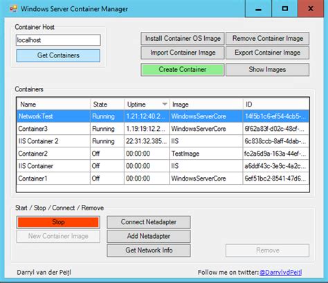 Windows Server Container Manager