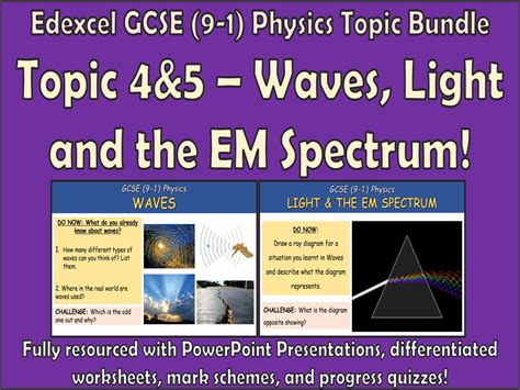 Edexcel Gcse 9 1 Physics Topic 4and5 Bundle Teaching Resources