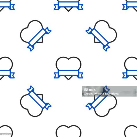 라인 하트와 리본 아이콘은 흰색 배경에 원활한 패턴을 격리 로맨틱 한 기호 연결 가입 열정과 결혼식 발렌타인 데이 기호 다채로운 개요 개념 벡터 개념에 대한 스톡 벡터 아트