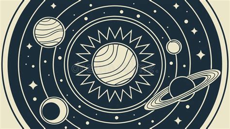 Colorful Solar System With Planets And Stars Space Exploration Vector Design Generative Ai