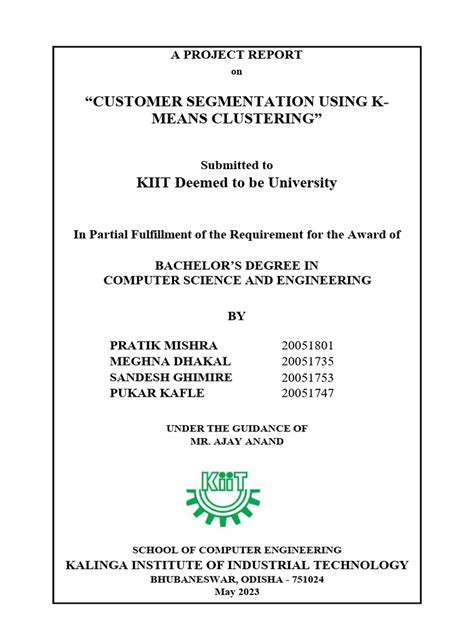 Customer Segmentation Report Pdf Cluster Analysis Market Segmentation