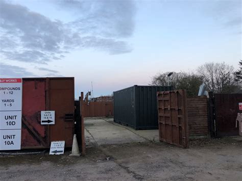 Concrete Yard With 20ft Container To Let Near Rawreth