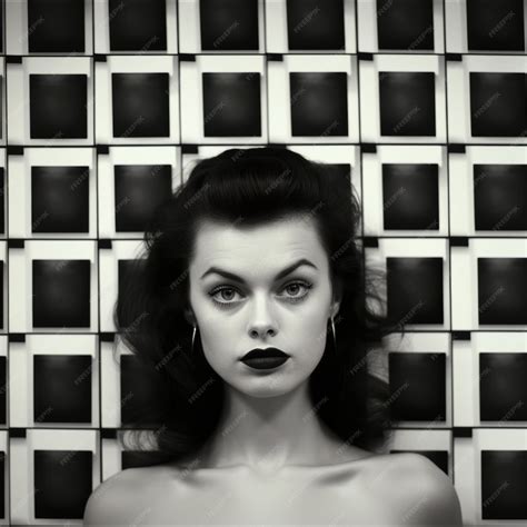 Premium Photo Retro Black And White Photography Influenced By Pop Art