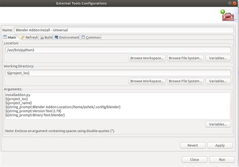 install script for blender addon development in eclipse 0k